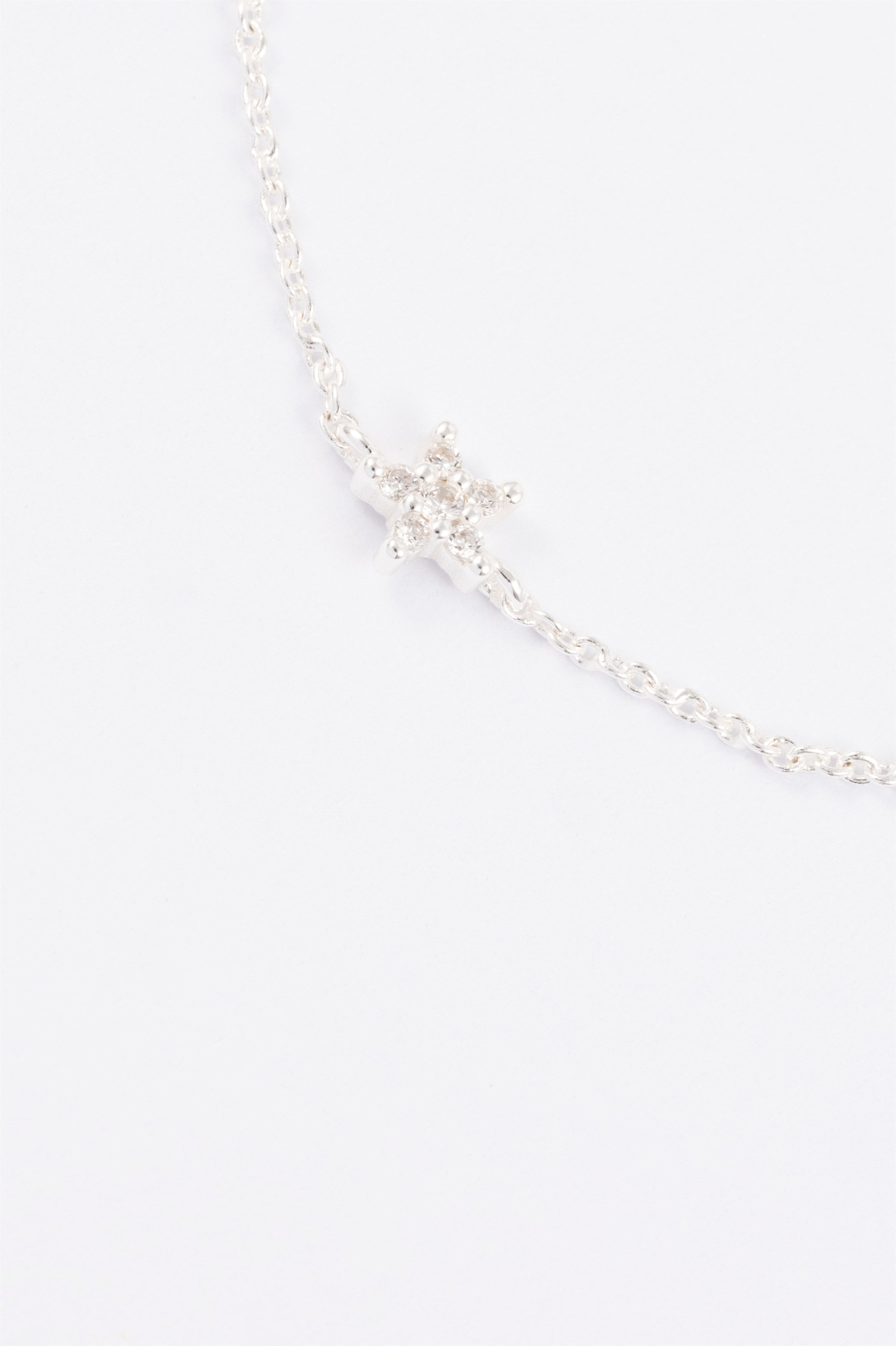 STERLING SILVER CZ STAR BRACELET