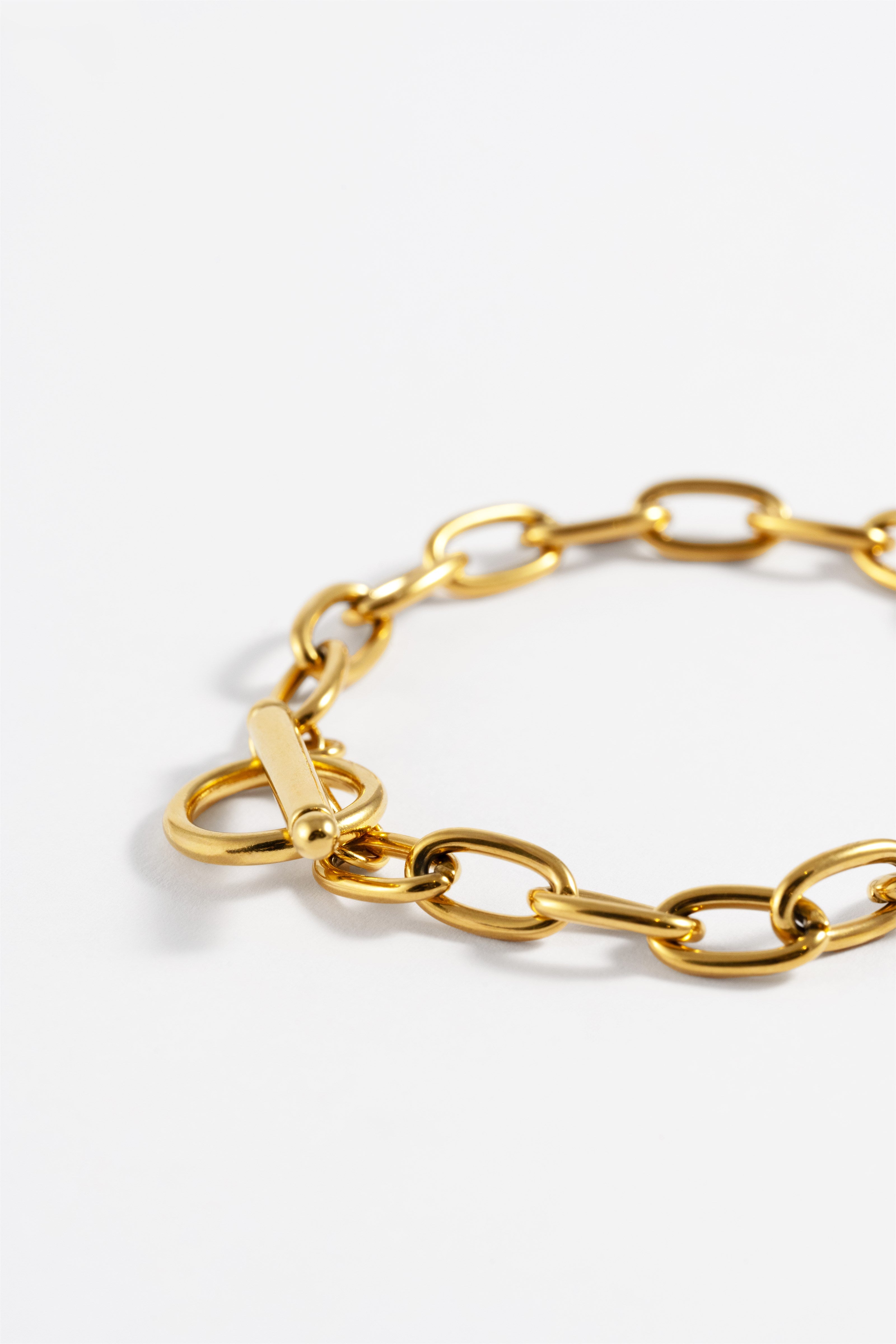 GOLD FOB CHAIN BRACELT